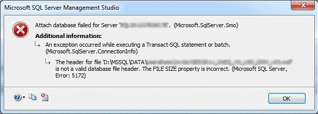 Read Out and Learn How to Resolve SQL Server Error 5172