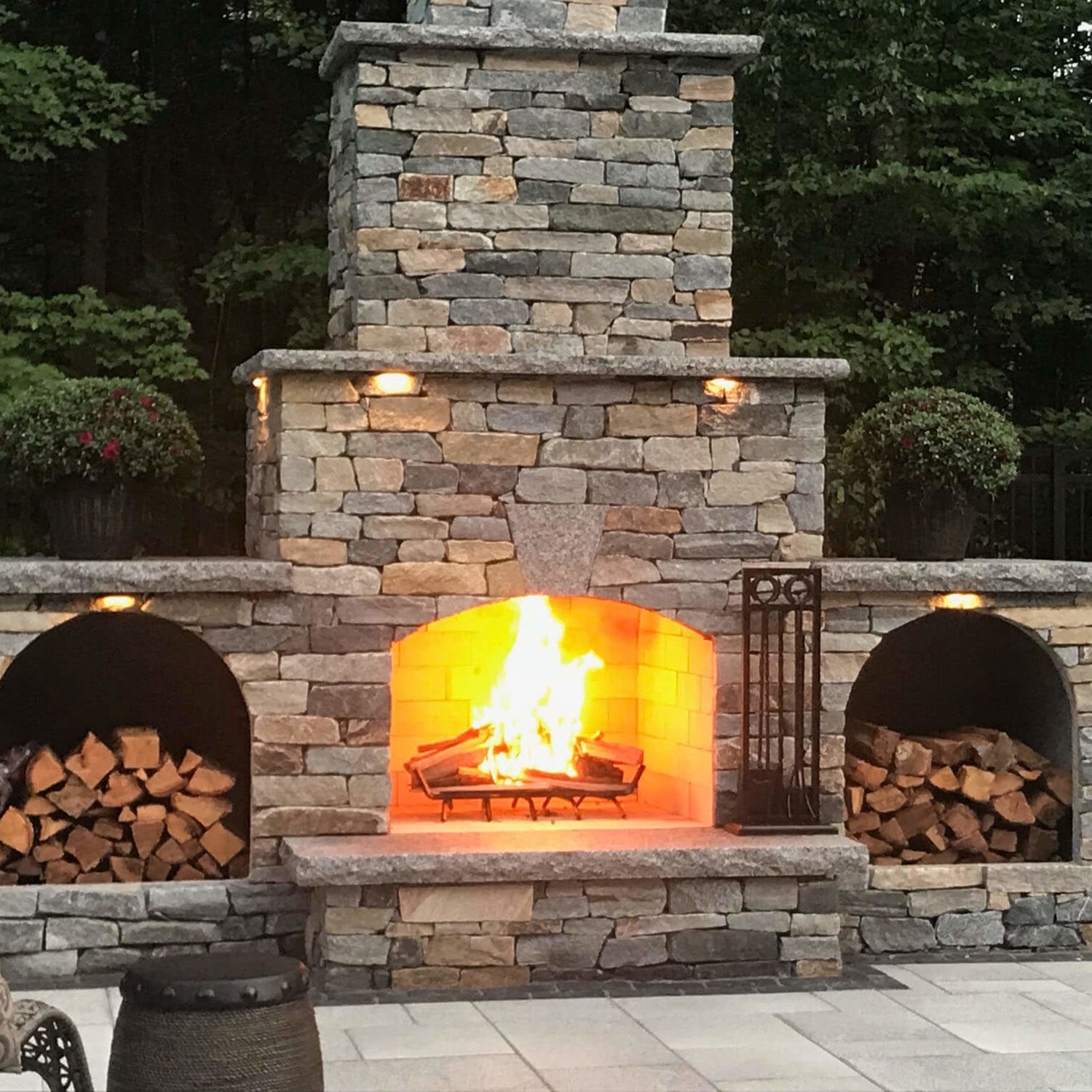 Outdoor Fireplaces Get Their Glow Up As A Key Outdoor Lounge Feature