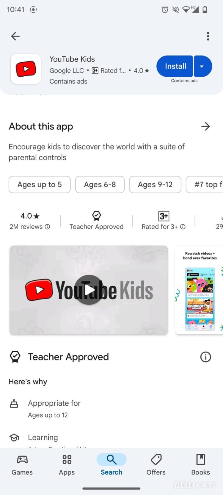 Google Play Store Redesign: New Install Button and Fixed Header